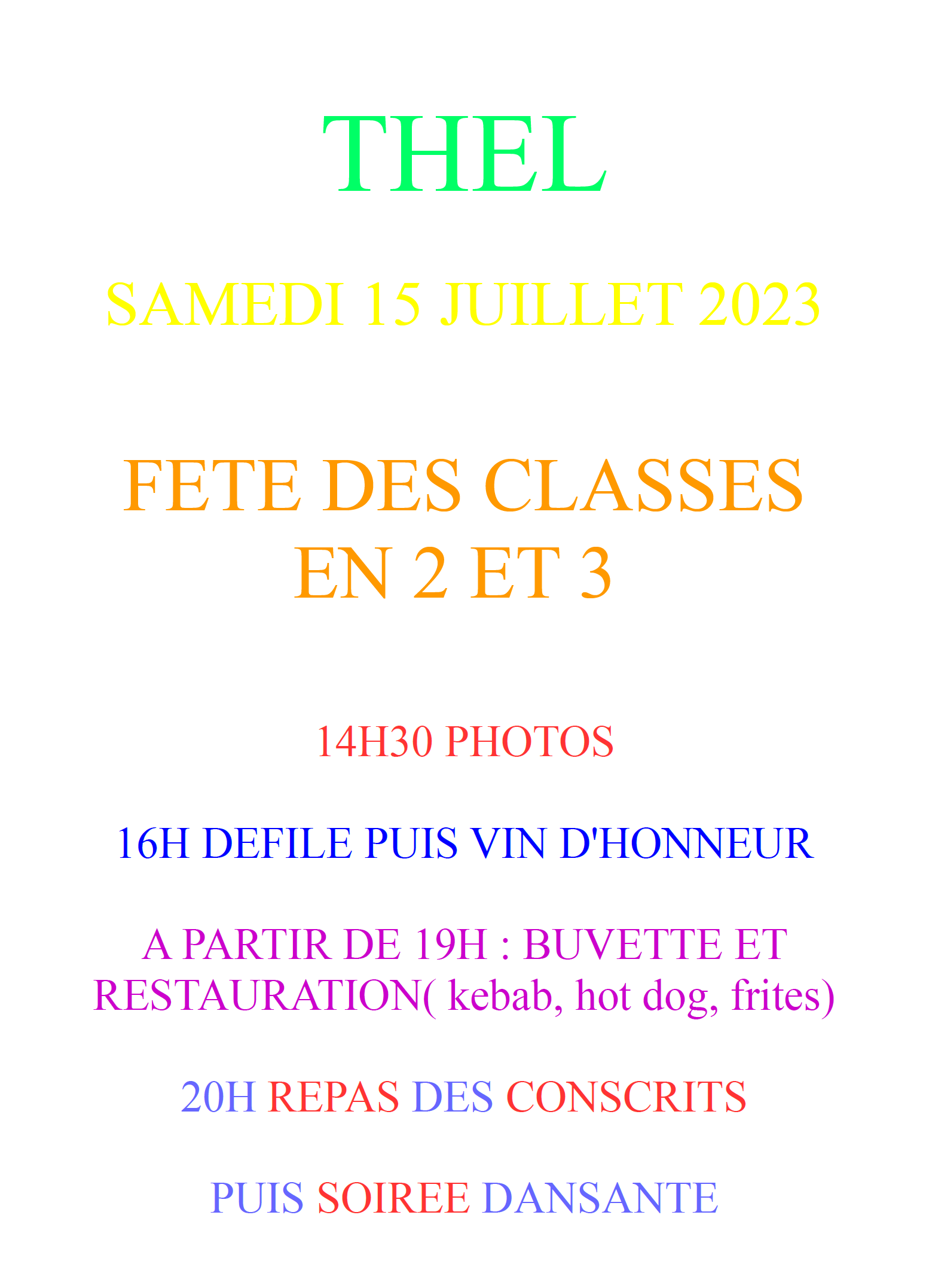 Fête des Classes
