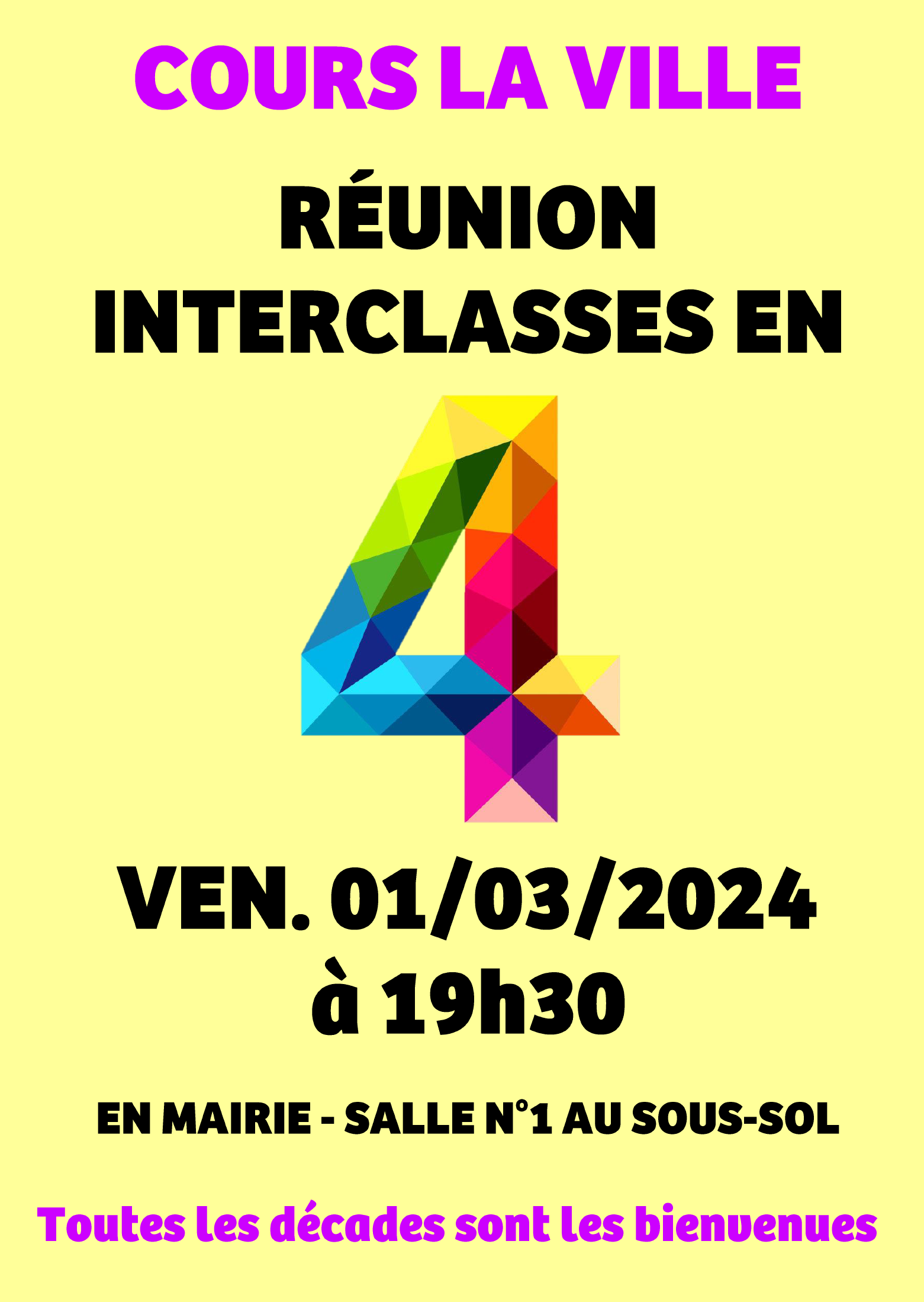 Réunion interclasses